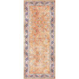 ELLE DECORATION Teppich &raquo;Keshan Maschad&laquo; rechteckig 5 mm H&ouml;he Orientalisch, L&auml;ufer, Kurzflor, Vintage, Wohnzimmer, Schlafzimmer gold Polyester B : 