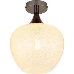 Globo LIGHTING Deckenleuchte &raquo;MAXY&laquo; E27 1 Stk. Deckenlampe/schwarz-chrom/Glas klar/Acrylkristalle gold 1 Stk.
