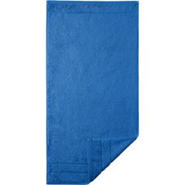 Egeria Handt&uuml;cher &raquo;Prestige&laquo; Uni Programm mit Streifenbord&uuml;re, SUPIMA Baumwolle blau Walkfrottee, Obermaterial: 100% Baumwolle B/L: 50cmx100cm, 2 Stk., 