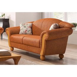 Home Affaire 2-Sitzer &raquo;Milano, bequem durch Federkern, kompakte Stellma&szlig;e: Breite 159cm&laquo; orange Chenille &raquo;Esparta&laquo; (70% Polyacryl, 30% Polyester) auf 
