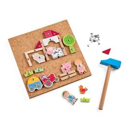 Haba Spiel &raquo;Hammer-Nagel Bauernhof&laquo; bunt Einheitsgr&ouml;&szlig;e Spiel