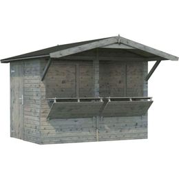 Palmako Ger&auml;tehaus &raquo;Marktstand Stella&laquo; grau grau Massivholz Einheitsgr&ouml;&szlig;e