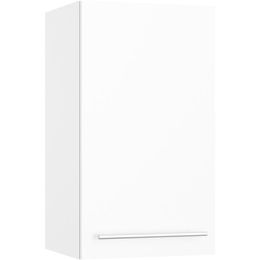 KOCHSTATION H&auml;ngeschrank &raquo;KS-Bern2&laquo; Breite 40 cm, 1 T&uuml;r, 2 Einlegeb&ouml;den wei&szlig; Holzwerkstoff B/H/T: 40cm x 70,4cm x 34,9cm, T&uuml;ren: 1 Stk.