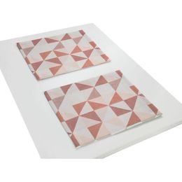 WIRTH Platzset &raquo;BERLARE&laquo; orange Obermaterial: 85% Polyester, 15% Baumwolle B/L: 40cm x 35cm, 2 Stk., Baumwolle Polyester, eckig