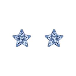 Amor Damen Paar Ohrstecker &raquo;Sternchen&laquo; mit Kristallglas bunt Silber 925 (Sterlingsilber)