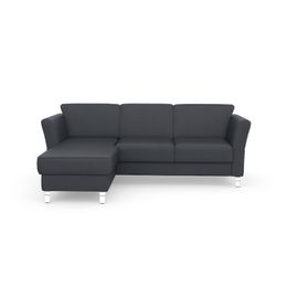 Sit & More sit&more Ecksofa &raquo;Visby L-Form&laquo; wahlweise mit Schlaffunktion und Bettkasten, frei im Raum stellbar grau B/H/T: 248cm x 87cm x 162cm, Soft clean, 