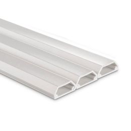Hama Kabelkanal &raquo;Kabelkanal, 3 St&uuml;ck, 100 x 2,1 x 1 cm, PVC, Wei&szlig;&laquo; selbstklebend, eckig, individuell anpassbar, universell, langwierig wei&szlig; 