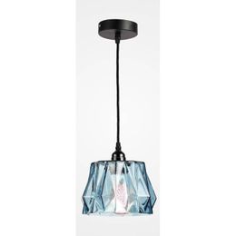 Kayoom H&auml;ngeleuchte &raquo;Aurea&laquo; E27 1 Stk. handgefertigt, modern blau 1, &Oslash; 19cm H: 19cm, 1 Stk.