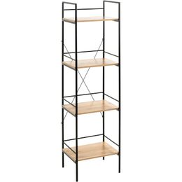 HAKU Regal &raquo;Aufbewahrungsregal, Dekoregal, Standregal&laquo; 1 Stk. tlg. rechteckig - aus MDF Braun - B/T/H 34/27/130 cm MDF B/H/T: 34cm x 130cm x 27cm, 4 