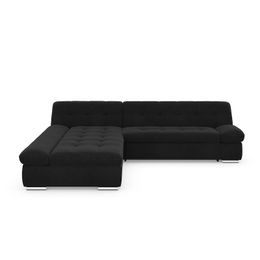 DOMO collection Ecksofa &raquo;MONA 297x173 cm, modern und komfortabel&laquo; whlw. mit Bettfunktion, L-Form grau Struktur fein 100% Polyester;Chenilleoptik 100% 
