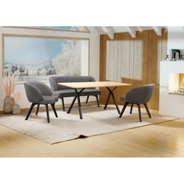 OTTO home Essgruppe &raquo;Aretha Esstischbank, Sitzgruppe, K&uuml;chenbank, Polsterbank&laquo; Set, 4er, 4 Stk. tlg. Esszimmer Sitzgruppe, Tisch, St&uuml;hle und Bank 