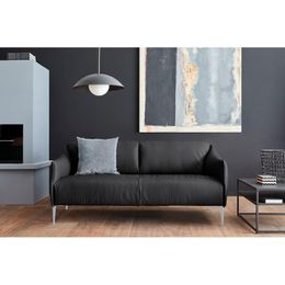 W.Schillig 2,5-Sitzer &raquo;sally Designsofa, Loungesofa, bequem, schmale Armlehnen, Breite 194cm&laquo; mit Metallf&uuml;&szlig;en in Silber matt, Breite 194 cm schwarz 