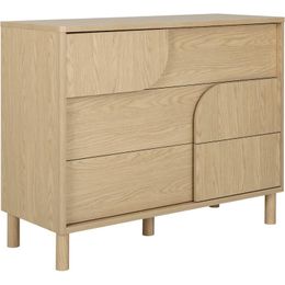 Kommode &raquo;GALYS Kommode 3 Schubladen&laquo; Einzigartiger grafischer Effekt auf der Front dieser Kommode beige Holzwerkstoff B/H/T: 116cm x 92cm x 47cm, 