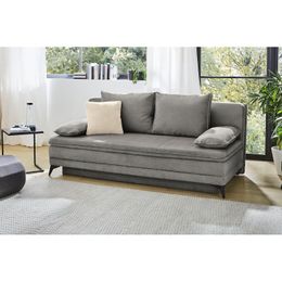 Jockenh&ouml;fer Schlafsofa &raquo;Laurin, B: 202 cm, Liegefl. 158x200 cm, Dauerschl&auml;fer&laquo; mit Schlaffunktion, Bettkasten, Kaltschaumtopper &1 Zierkissen grau Korpus: 100% 