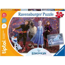 Ravensburger Puzzle &raquo;tiptoi Puzzle f&uuml;r kleine Entdecker: Disney Die Eisk&ouml;nigin&laquo; (2 x 24 Teile ) Made in Europe bunt Pappe Einheitsgr&ouml;&szlig;e