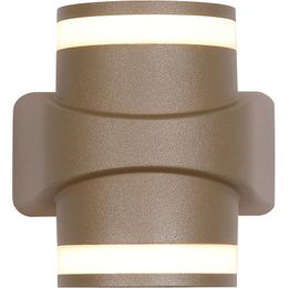 Searchlight LED Au&szlig;en-Wandleuchte &raquo;Grip LED Au&szlig;enwandleuchte, Gold&laquo; LED-Modul 1 Stk. H: 14,1cm, 1 Stk.