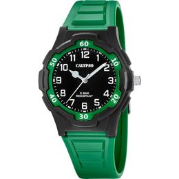 Calypso Watches Herren Calypso Watches Quarzuhr &raquo;Easy Time&laquo; Armbanduhr, Herrenuhr, Silikonarmband, analog gr&uuml;n Einheitsgr&ouml;&szlig;e