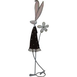 AM Design Dekofigur &raquo;Hasenfrau aus Metall&laquo; Osterdekoration braun Metall B/H/T: 24,77cm x 85,09cm