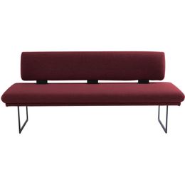 K+w Komfort & Wohnen K+W Komfort & Wohnen Polsterbank &raquo;Longbeach&laquo; 1 Stk. tlg. mit Metallkufen in schwarz Struktur, in der Breite 204cm oder 224cm rot B/H/T: 204cm x 89cm x