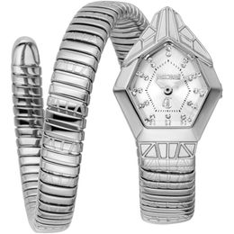 JUST cavalli time Damen Quarzuhr &raquo;Gemma&laquo; Armbanduhr,Damenuhr,Edelstahlband,Kristallsteine silber Einheitsgr&ouml;&szlig;e