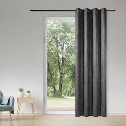 GERSTER Vorhang &raquo;Lavina&laquo; &Ouml;sen 1 Stk. tlg. Blickdichter &Ouml;senschal "Lavina" grau Polyester 245cm, &Ouml;sen, 145cm