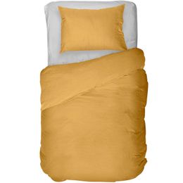 Kayori Bettw&auml;sche &raquo;Daiki&laquo; 2 Stk. TENCEL Lyocell gold Lyocell, Obermaterial: 100% Baumwolle B/L: 155cm x 220cm, 1 Stk., 1 Stk., Lyocell, B/L: 80cm x 