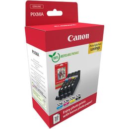 Canon Tintenpatrone &raquo;CLI-526 BK/C/M/Y + Fotopapier Value Pack&laquo; bunt