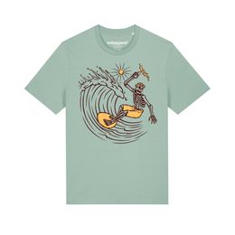 Watapparel Shirt ' Surfing for life ' Herren Gr&ouml;&szlig;e M t&uuml;rkis / mischfarben