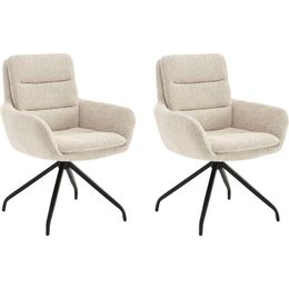 Home Affaire Esszimmerstuhl &raquo;Taragona&laquo; (Set) 2 Stk.mit unterschiedlichen Beingestellen, Holz oder Metall beige Metall B/H/T: 88cm x 63cm, 2 Stk., 2er 