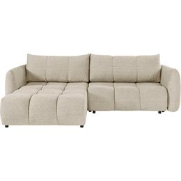 exxpo - sofa fashion Ecksofa &raquo;Livonia, B/T: 260/187, modern & praktisch f&uuml;r kleine R&auml;ume&laquo; Mit Bettfunktion & Bettkasten,hoher Sitzkomfort,inkl. 