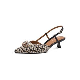 Tamaris Pumps Damen Gr&ouml;&szlig;e 36 beige / cappuccino / schwarz