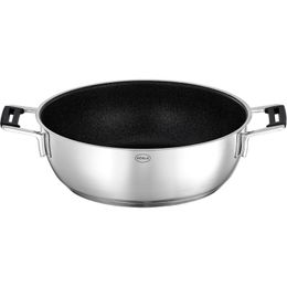 R&ouml;sle R&Ouml;SLE Servierpfanne &raquo;SILENCE PRO&laquo; Edelstahl 18/10 1 Stk. tlg. mit Premium-Antihaftversiegelung ProResist, Induktion silber &Oslash; 28cm + H&ouml;he 9,5cm