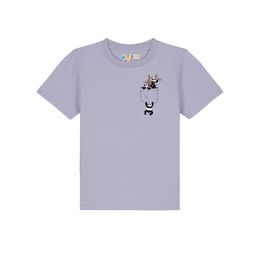 watabout.kids Shirt 'Pocket Pandas' boy size 134/146 Cognac / Lilac / Black / White