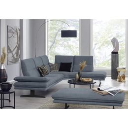 W.Schillig Ecksofa &raquo;broadway, Designsofa, toller Sitzkomfort, zeitlos, elegant, L-Form&laquo; Sitztiefenverstellung, Kopfteil- & Seitenteilverstellung, 