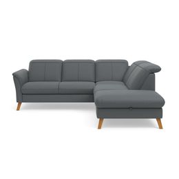 Sit & More sit&more Ecksofa &raquo;Romero L-Form&laquo; wahlweise mit oder ohne TV-Funktion, Schlaffunktion, Bettkasten grau 100% Polyester B/H/T: 250cm x 91cm x 220cm, 