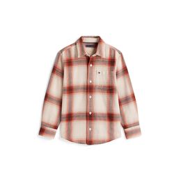 Tommy Hilfiger Button Up Shirt boy size 140 Beige / Orange / Red