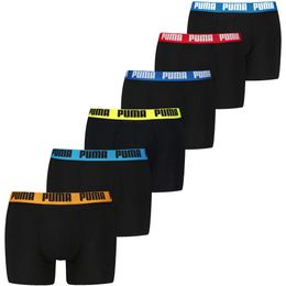 Puma Boxershorts 'Everyday' Herren Gr&ouml;&szlig;e L himmelblau / gelb / orange / schwarz