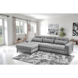 exxpo - sofa fashion Ecksofa &raquo;Bonito, mit R&uuml;cken- und Sitztiefenverstellung, inkl. Bett & Bettkasten&laquo; Sitztiefenverstellung,H&ouml;henverstellung grau B/H/