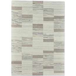 Theko Wollteppich &raquo;Royal Natur 5040&laquo; rechteckig 12 mm H&ouml;he reine Wolle, handgetuftet, ideal im Wohnzimmer & Schlafzimmer beige Wolle B : 90cm 1 Stk., 