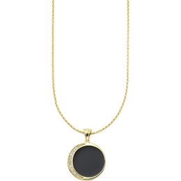 Aniston Jewelry & Watches Damen Aniston JEWELRY & WATCHES Kette mit Anh&auml;nger &raquo;Schmuck Geschenk Silber 925 Halskette mit Anh&auml;nger schwarz&laquo; mit Zirkonia