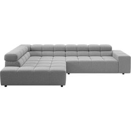Home Affaire Ecksofa &raquo;Ancona, Ecksofa, incl. Kopfteilverstellung, Breite 319 cm, L-Form&laquo; wahlweise elektrische Sitztiefenverstellung 100% Polyester B/