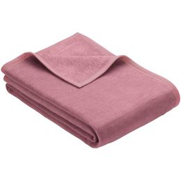 Ibena Wohndecke &raquo;Luxus&laquo; verschiedene Gr&ouml;&szlig;en, uni, Kuscheldecke, Premium, made in Europe! rosa Baumwolle, Polyacryl, Polyester B/L: 100cm x 150cm