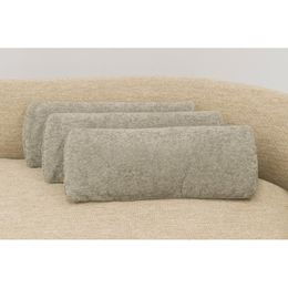 OTTO home Dekokissen &raquo;Ballerup&laquo; Dekokissen mit F&uuml;llung, Nierenkissen 3er Set 59x23cm grau Polyester B/L: 59cm, 3 Stk.