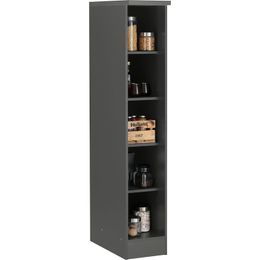 KOCHSTATION K&uuml;chenregal &raquo;KS-Samos&laquo; Breite 30 cm grau Holzwerkstoff B/H/T: 30cm x 165cm x 60cm