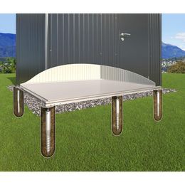 BioHort Fundamentrahmen &raquo;Smartbase Plus f&uuml;r Ger&auml;tehaus HighLine H5, Panorama P5&laquo; silber Aluminium Einheitsgr&ouml;&szlig;e