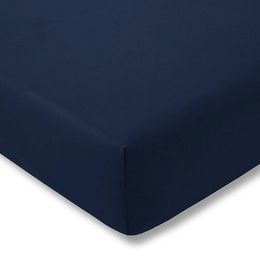 Estella Spannbettlaken &raquo;Jersey-Stretch-Spannbetttuch&laquo; Der Ma&szlig;anzug f&uuml;r die Matratze blau Jersey-Elasthan, Obermaterial: 97% Baumwolle, 3% Elasthan B/L: 150cm,