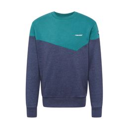 Ragwear Sweatshirt 'Dotie' male size L Cyan blue / mottled blue / White