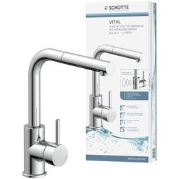 Sch&uuml;tte Sp&uuml;ltischarmatur &raquo;VITAL&laquo; 1 Stk. tlg. Infrarottechnologie/Cold-Start-Fkt./360&deg; schwenkbar /Eco-Click-Fkt. silber Zink B/H/T: 6cm x 31,5cm x 27,5cm