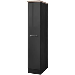 KOCHSTATION Apothekerschrank &raquo;KS-Wien&laquo; H&ouml;he 165 cm grau Holzwerkstoff, MDF grafitgrau, B/H/T: 30cm x 165cm x 60cm