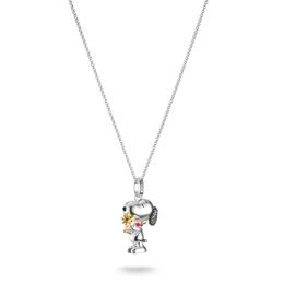 Thomas Sabo Herren Thomas Sabo Kette mit Anh&auml;nger &raquo;Thomas Sabo x Peanuts Kette Snoopy Pav&eacute;&laquo; mit Zirkonia (synth.) 50, Silber 925 (recycelt), L: 50 B: 